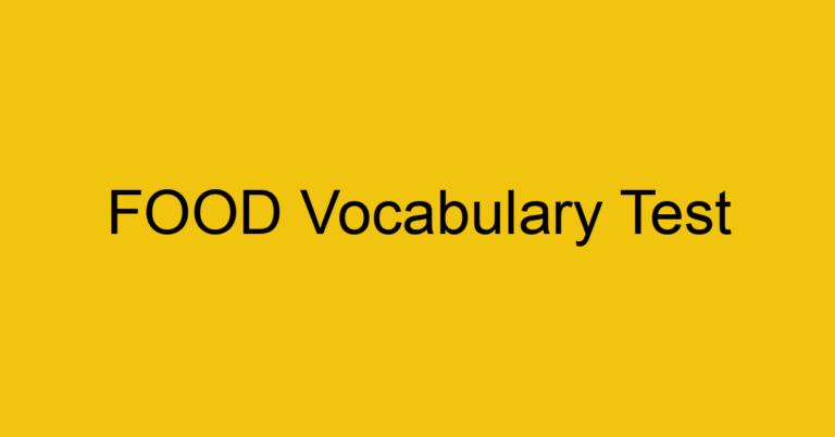 FAMILY RELATIONSHIPS Vocabulary Test
